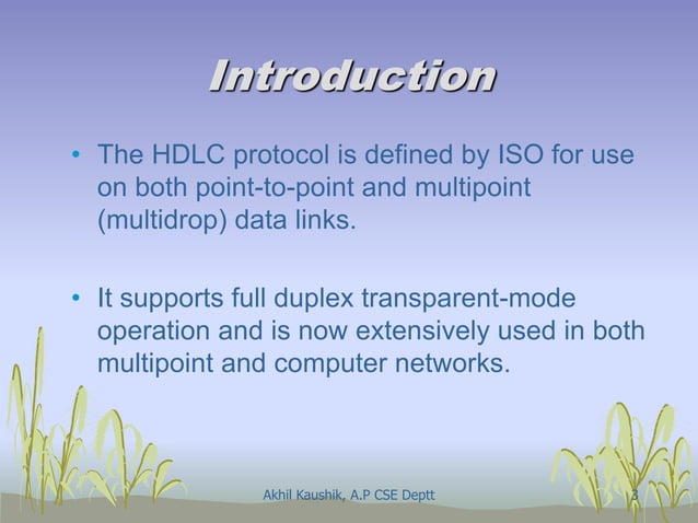 HDLC & basic protocols | PPTX