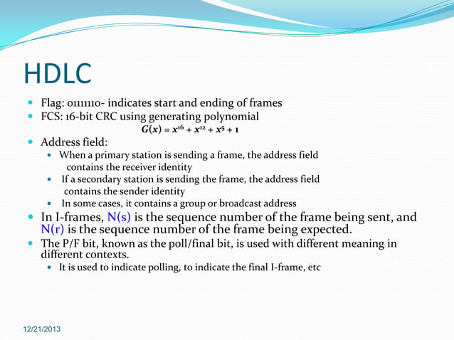 Hdlchigh Level Data Link Control Pptx Computer Networking Computing