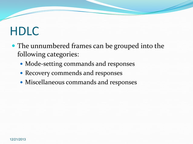 HDLC(high level data link control) | PPTX | Computer Networking | Computing