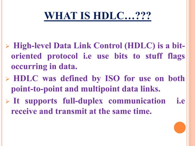Hdlc ppt.. | PPTX