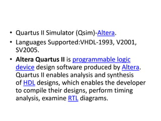 Hdl simulators | PPT