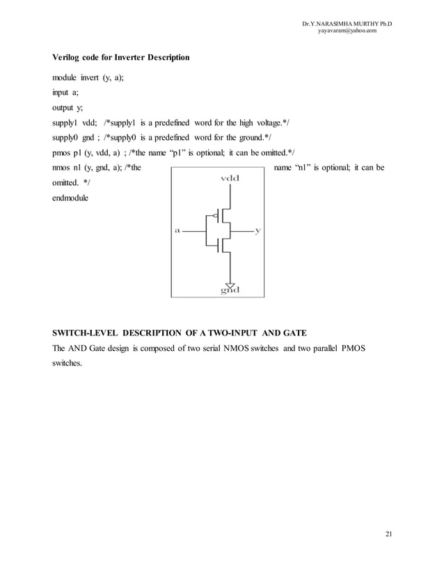 OVERVIEW OF HARDWARE DESCRIPTION LANGUAGES (HDLs) | DOCX