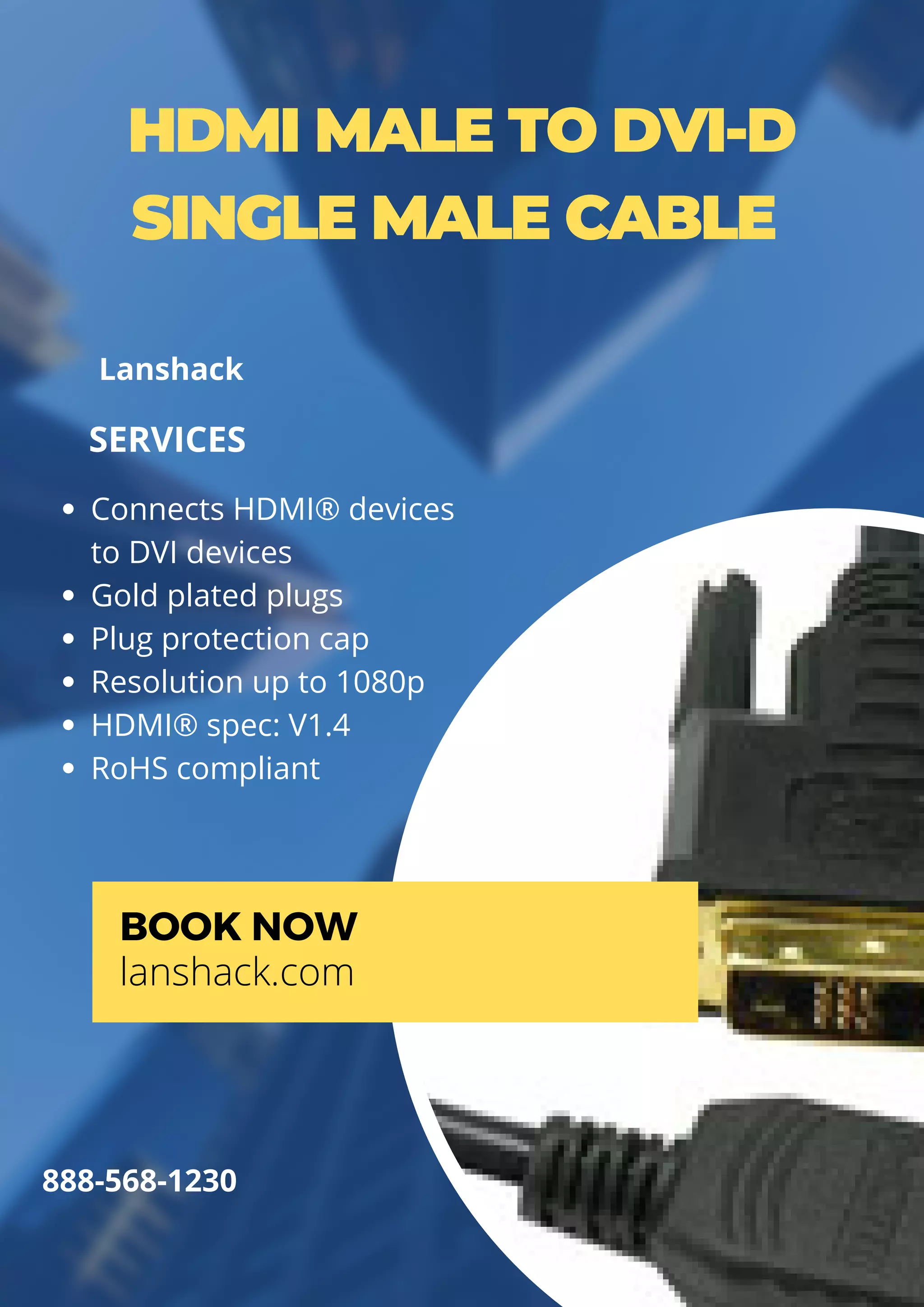 HDMI MALE TO DVI-D SINGLE MALE CABLE | PDF