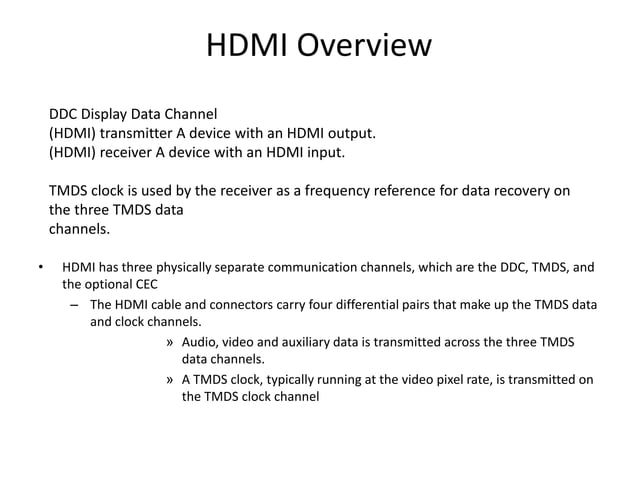 Hdmi | PPTX | Digital Audio | Computer Software and Applications