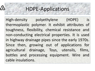 Hdpe fibers | PPTX