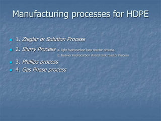 HDPE (High density Polyethylene) Presentation | PPT