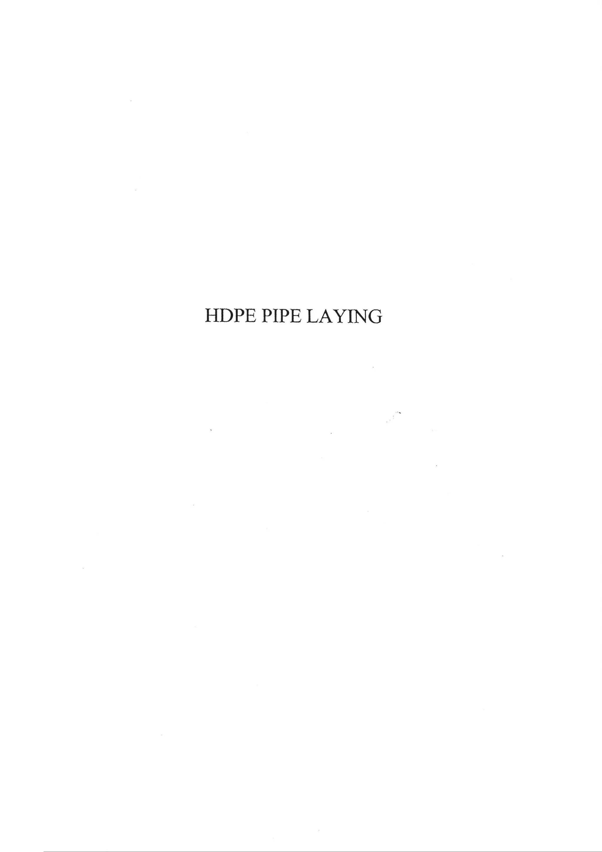 Hdpe Pipe Laying ว ธ ฝ กกลบท อ Hdpe Pdf