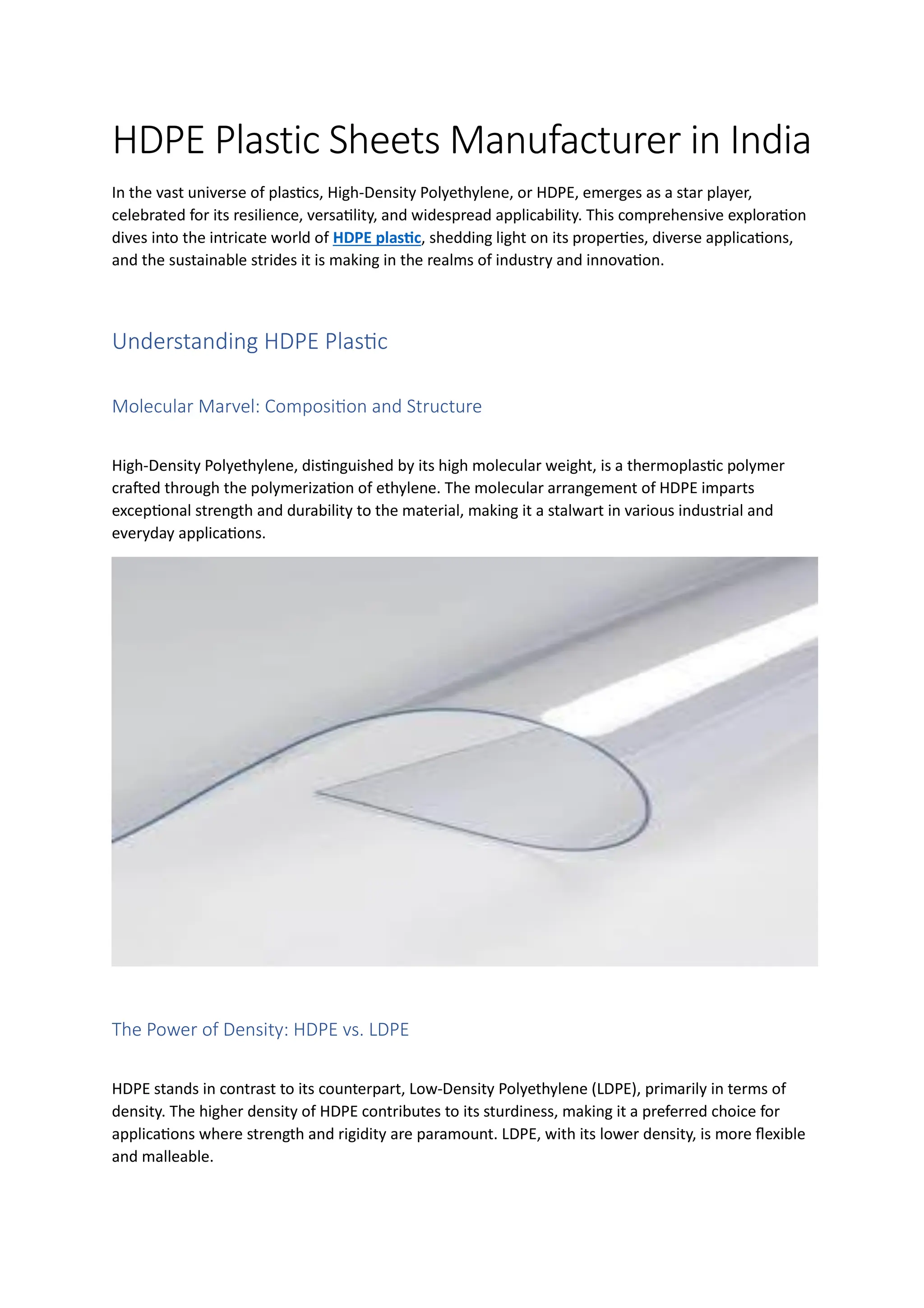 HDPE Plastic Sheets Manufacturer in India.pdf