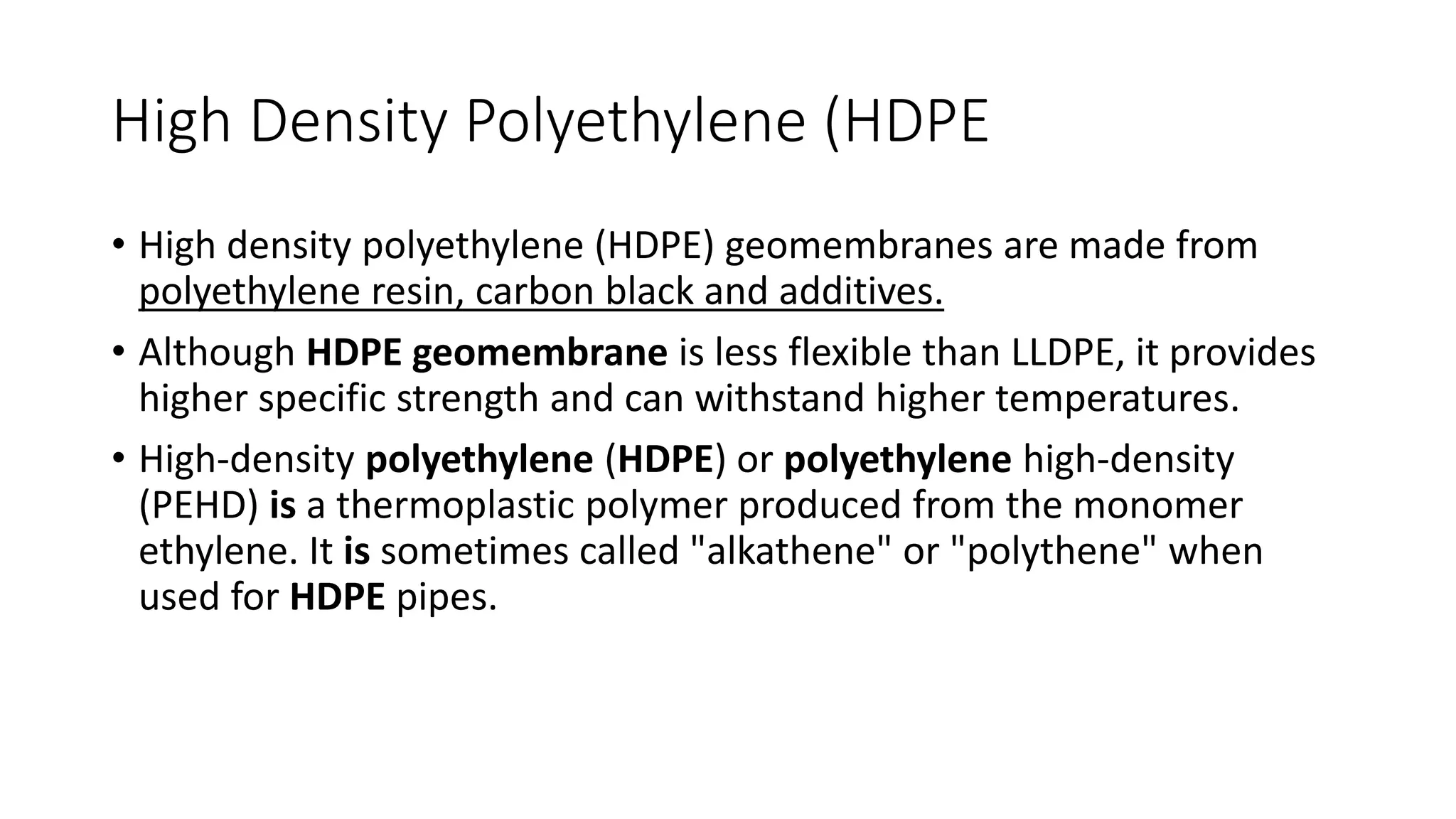 Hdpe ppt | PPTX | Chemistry | Science
