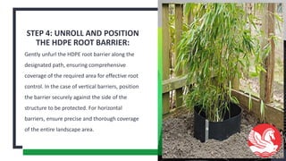 Step By Step Installation Process of HDPE Root Barrier | PDF
