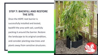 Step By Step Installation Process of HDPE Root Barrier | PDF