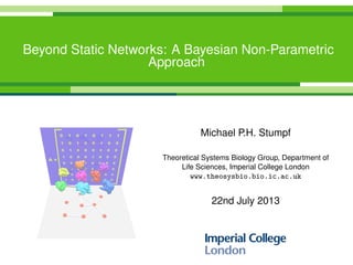 Beyond Static Networks: A Bayesian Non-Parametric Approach | PPT