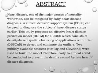 HDPM: An Effective Heart Disease Prediction Model for a Clinical ...
