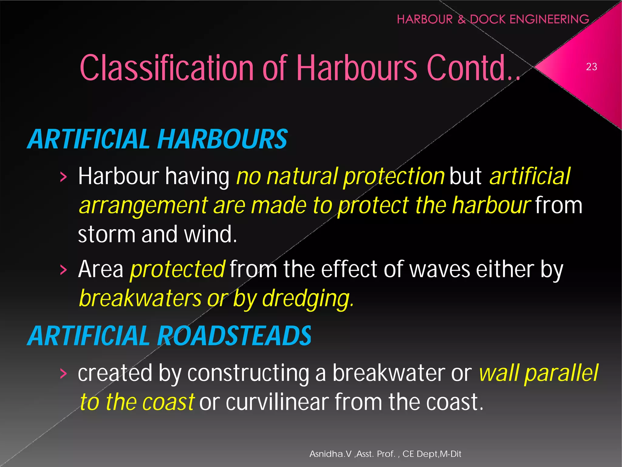 harbour and dock engineering ppt 01 introduction | PDF