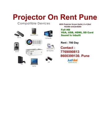 Hd projector on rent pune | PDF