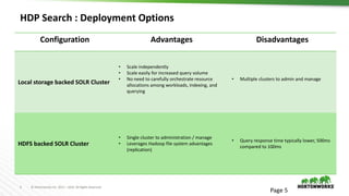 HDP Search Overview (APACHE SOLR & HADOOP) | PPTX