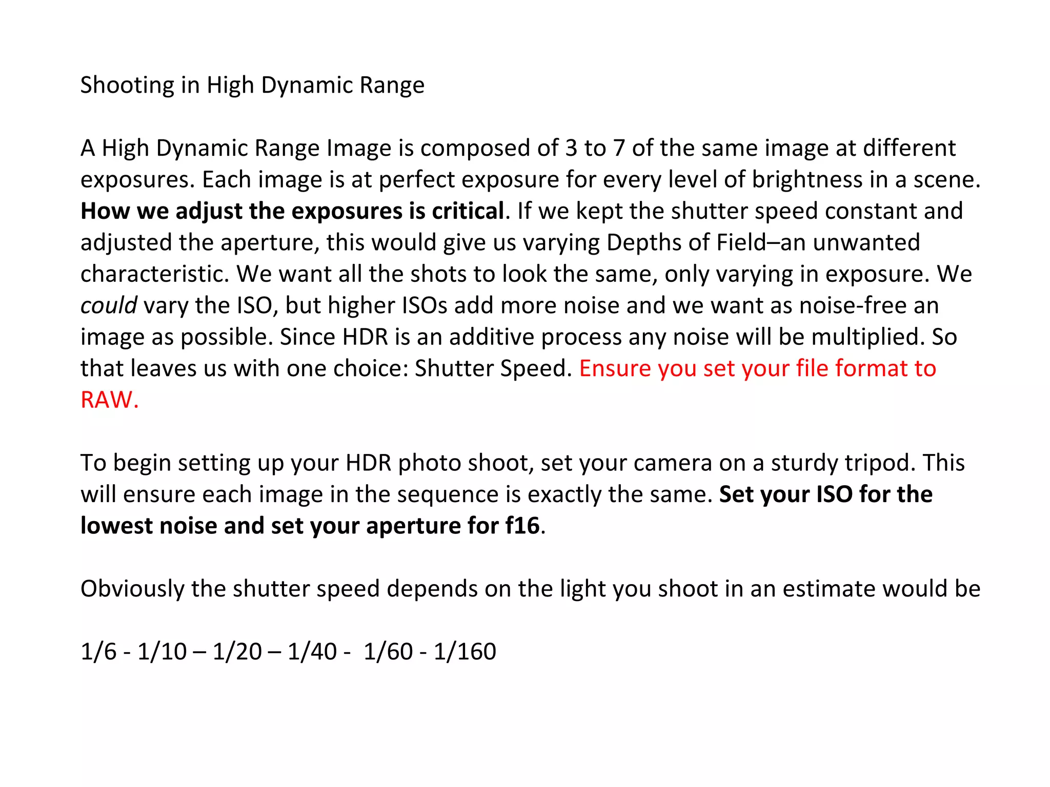 High dynamic range photographs | PPT