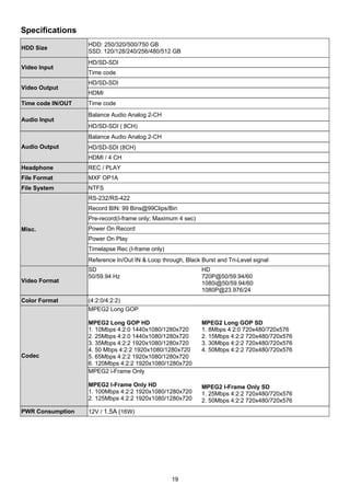 Datavideo HDR-70 Rackmountabe HD-SDI 1080p Hard Disk Recorder | PDF
