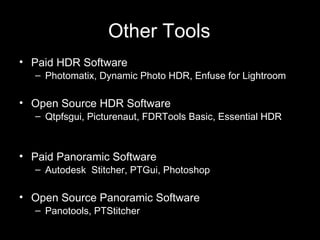 Hdr Panoramic Photography | PPT | Cameras and Camcorders | Consumer ...