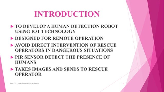 HUMAN DETECTION ROBOT | PPTX