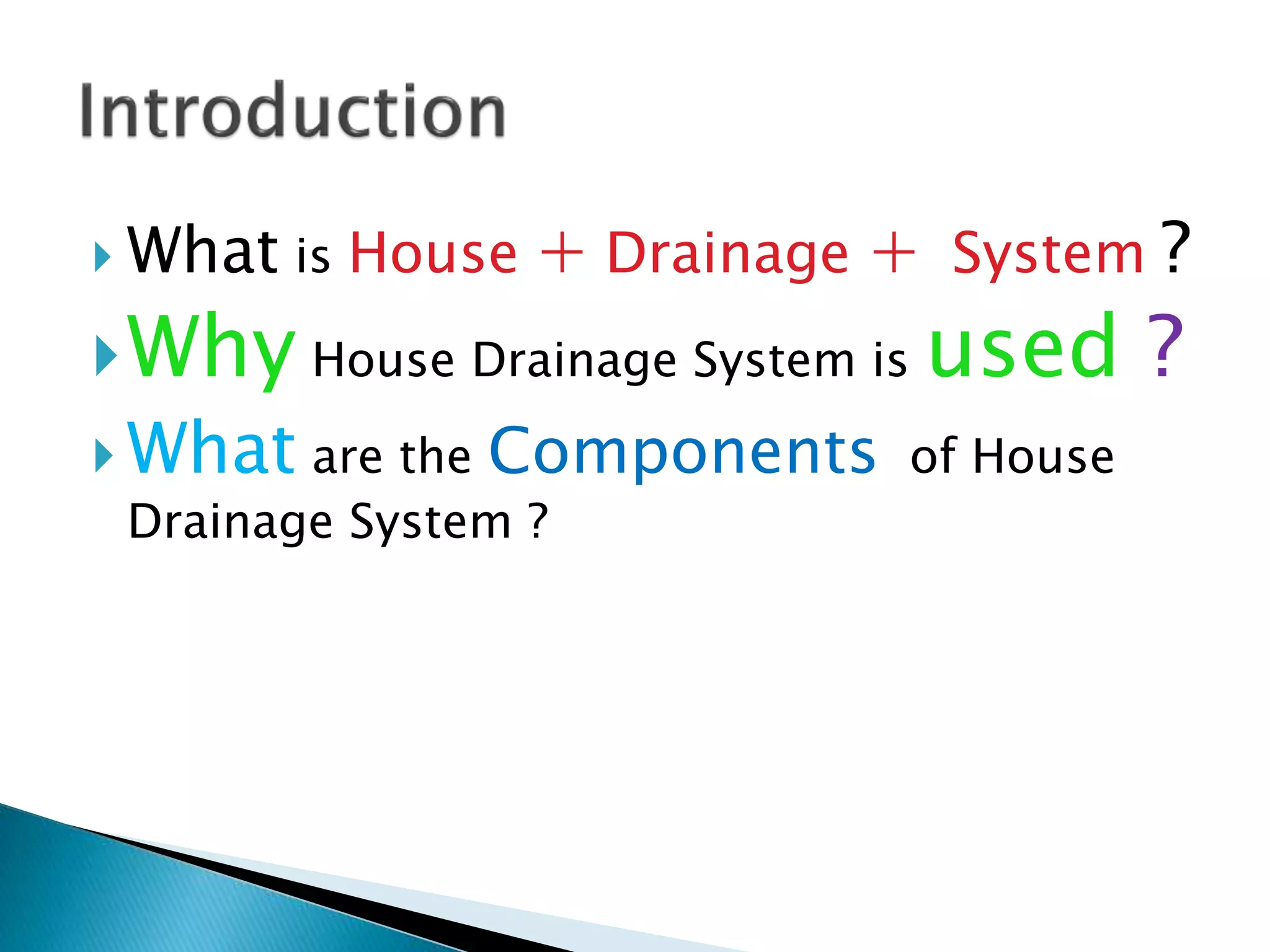 House Drainage System | PPTX