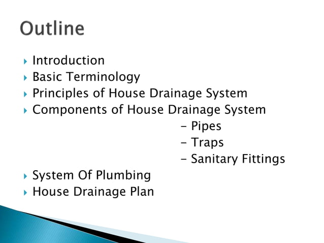 House Drainage System | PPTX
