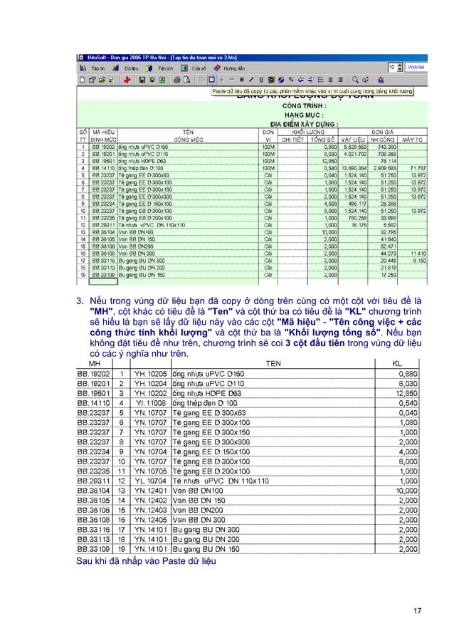 Hdsd Dutoan Hitosoft | PDF