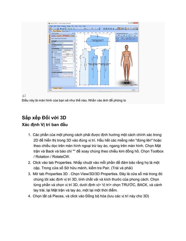 Tai Lieu Huong Dan Su Dung Optitex 3D | PDF