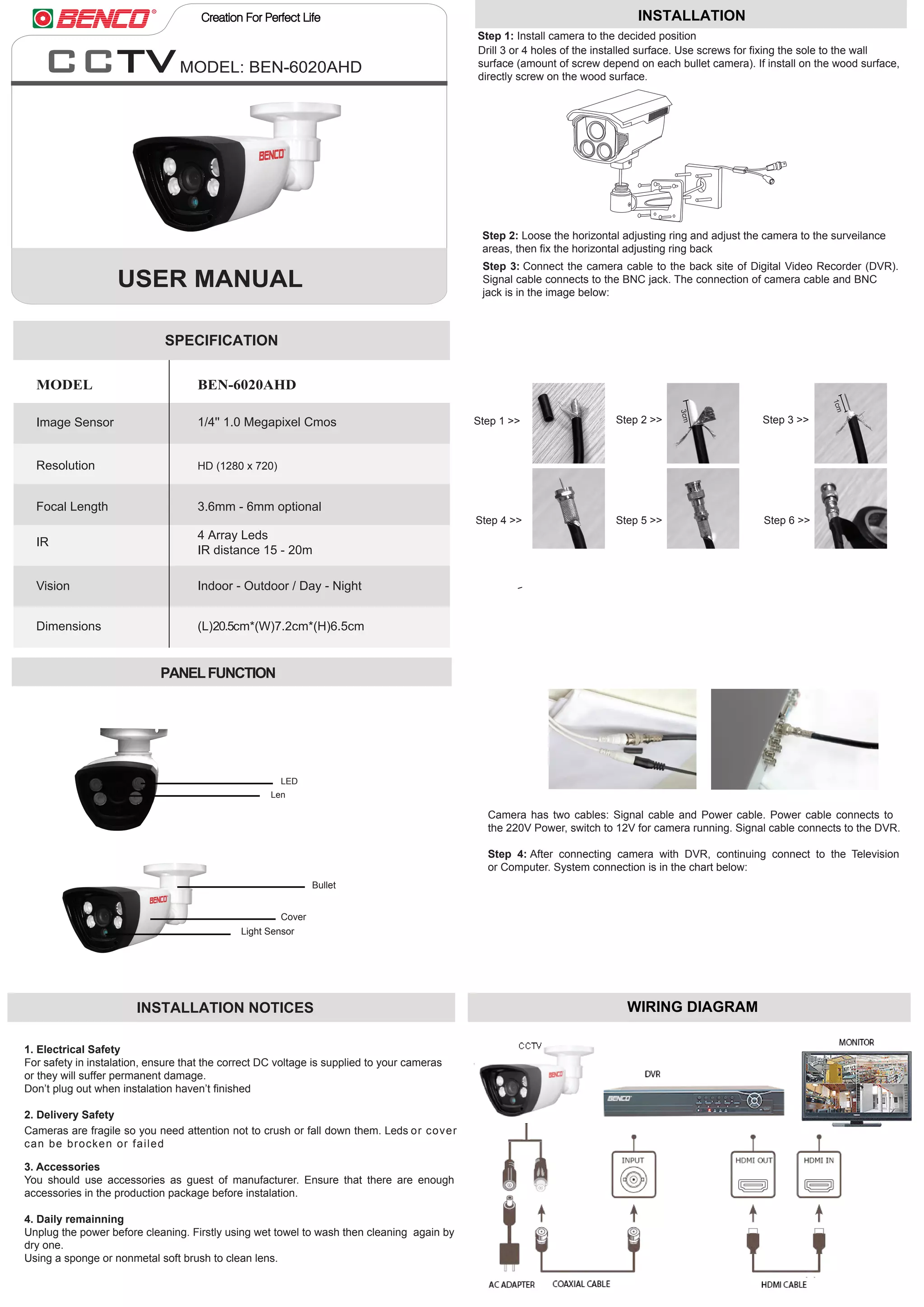 Hdsd camera6020 ahd eng | PDF | Consumer Electronics | Technology & Computing