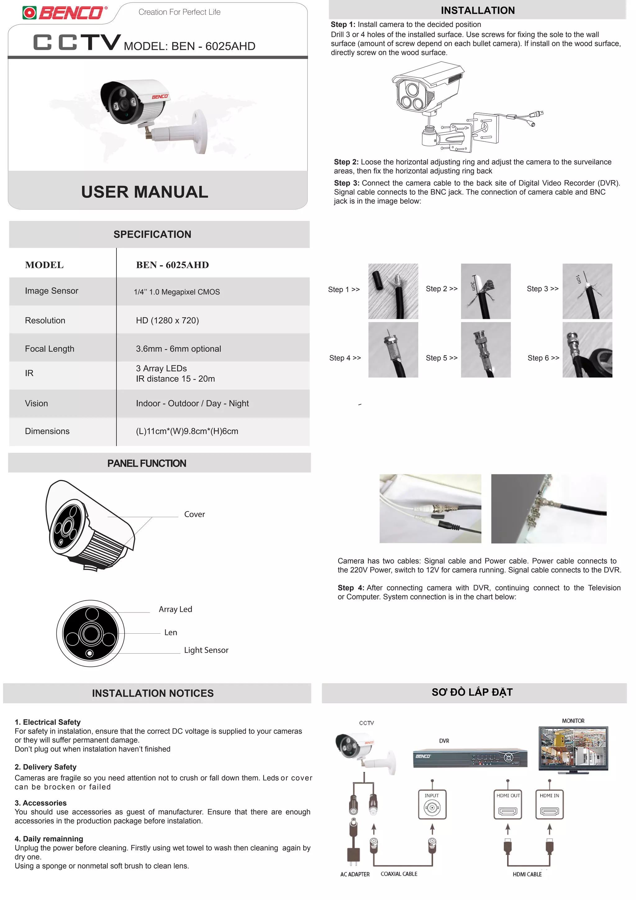Hdsd camera6025 ahd eng | PDF