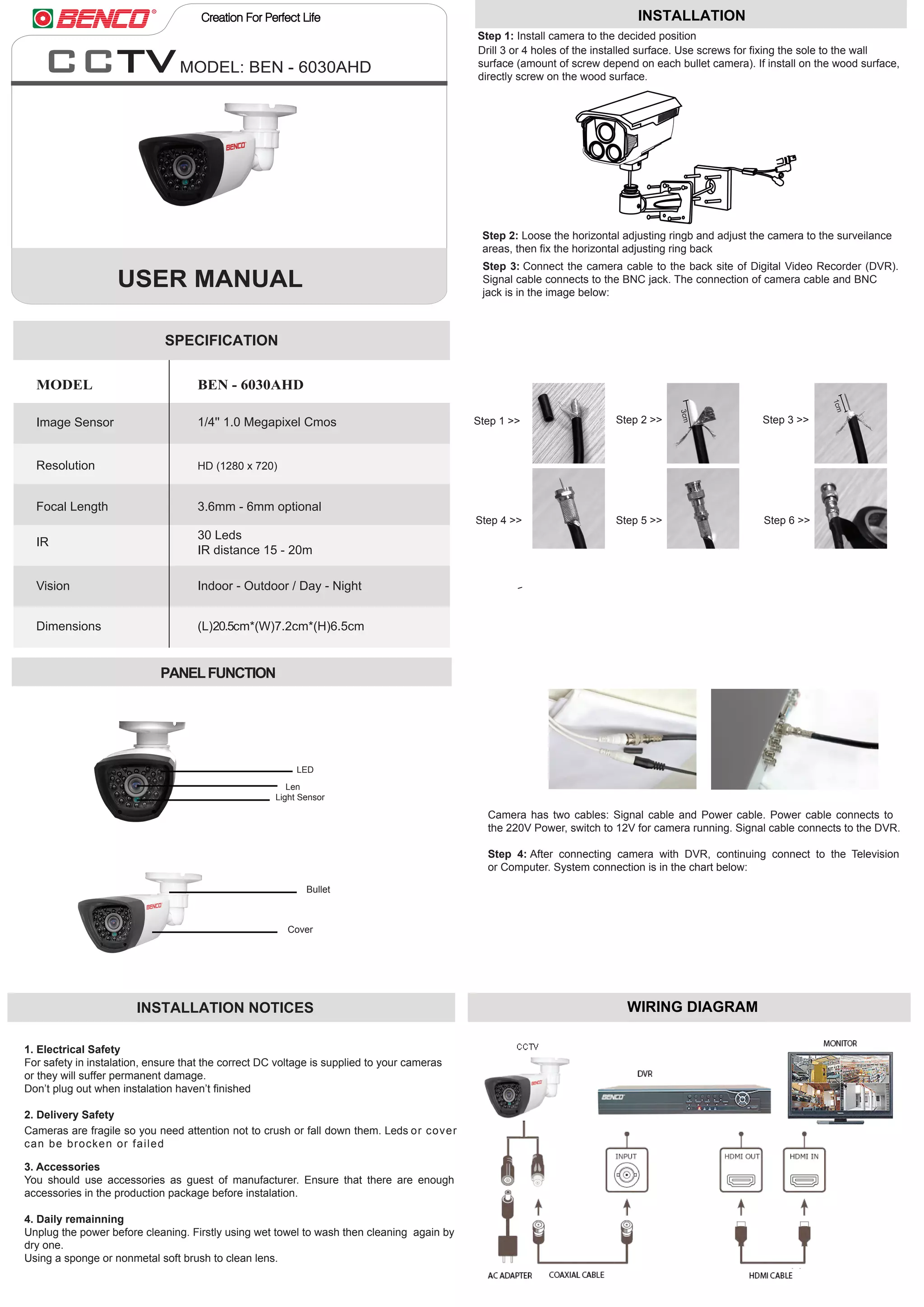 Hdsd camera6030 ahd eng | PDF