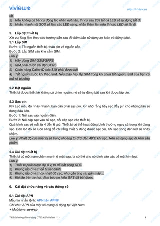 Hướng dẫn sử dụng thiết bị định vị GT03A | PDF