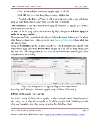 Hướng dẫn sử dụng Microsoft Project 2010 (Phần 2: Nhập dữ liệu) | PDF