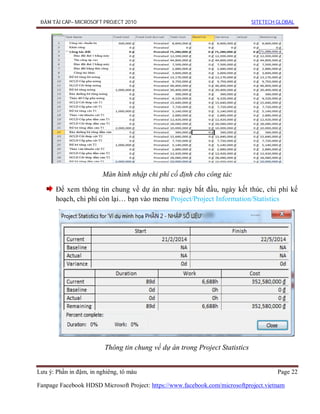Hướng dẫn sử dụng Microsoft Project 2010 (Phần 2: Nhập dữ liệu) | PDF