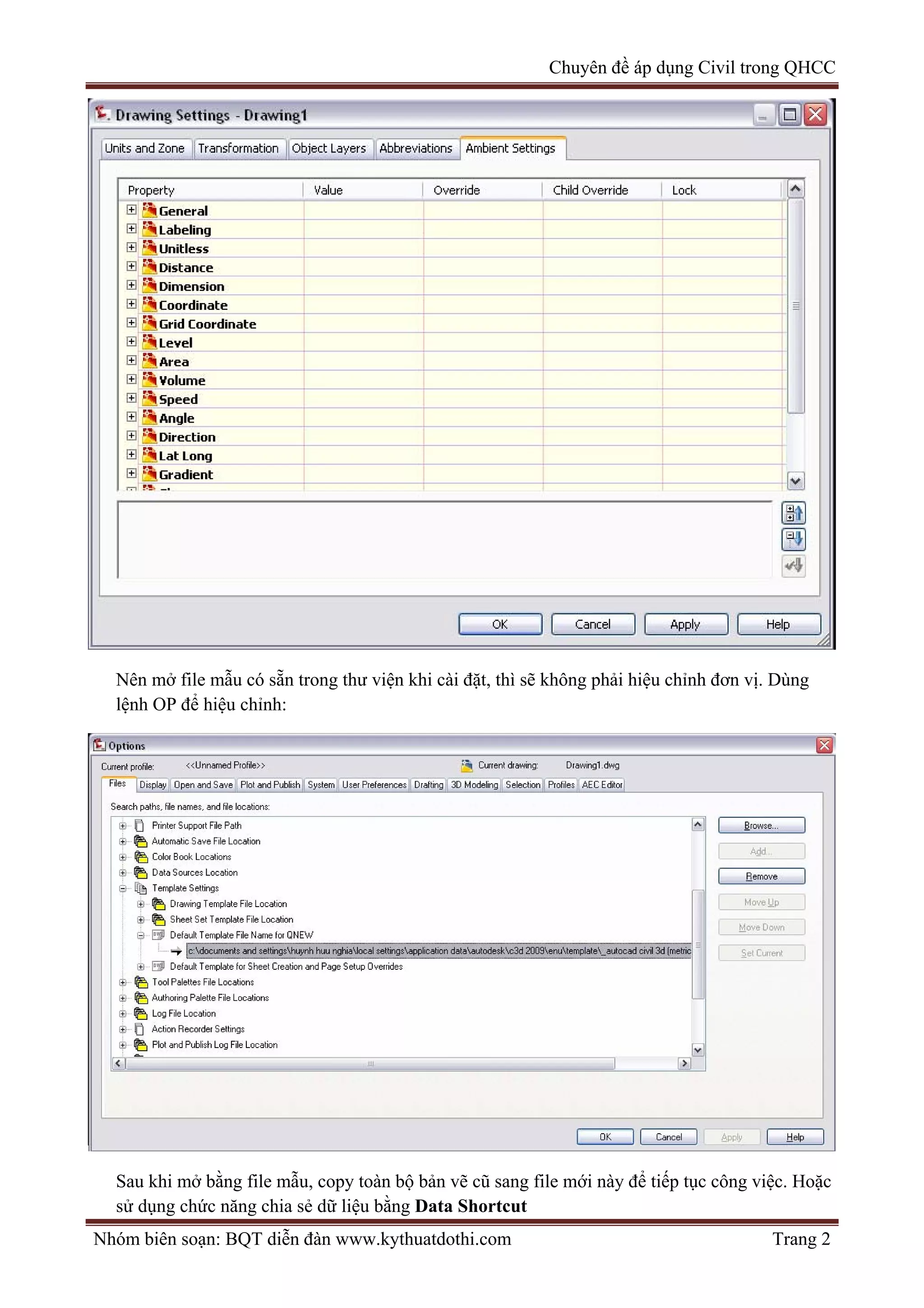 Hdsd qhcc civil 3 d | PDF