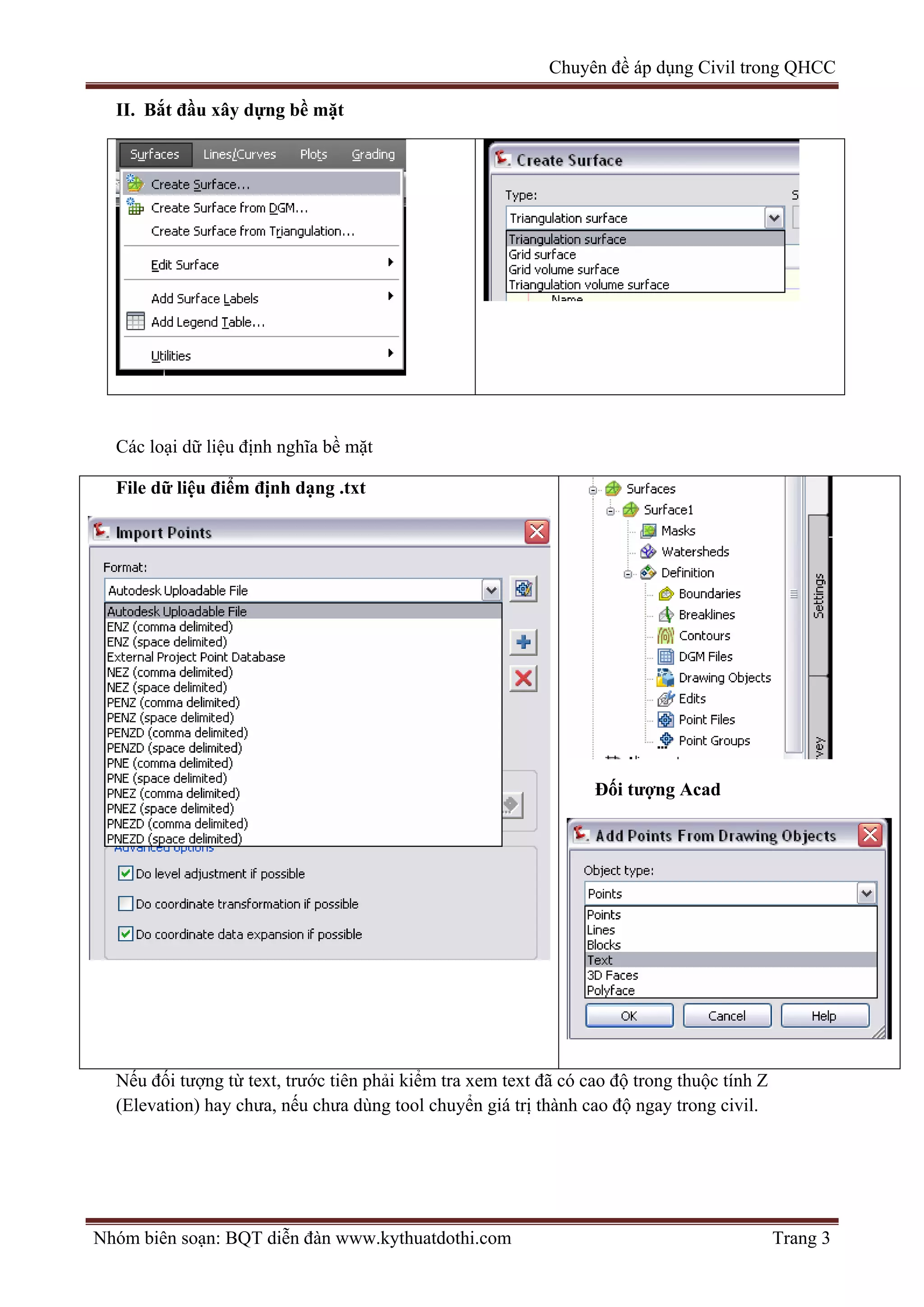 Hdsd qhcc civil 3 d | PDF