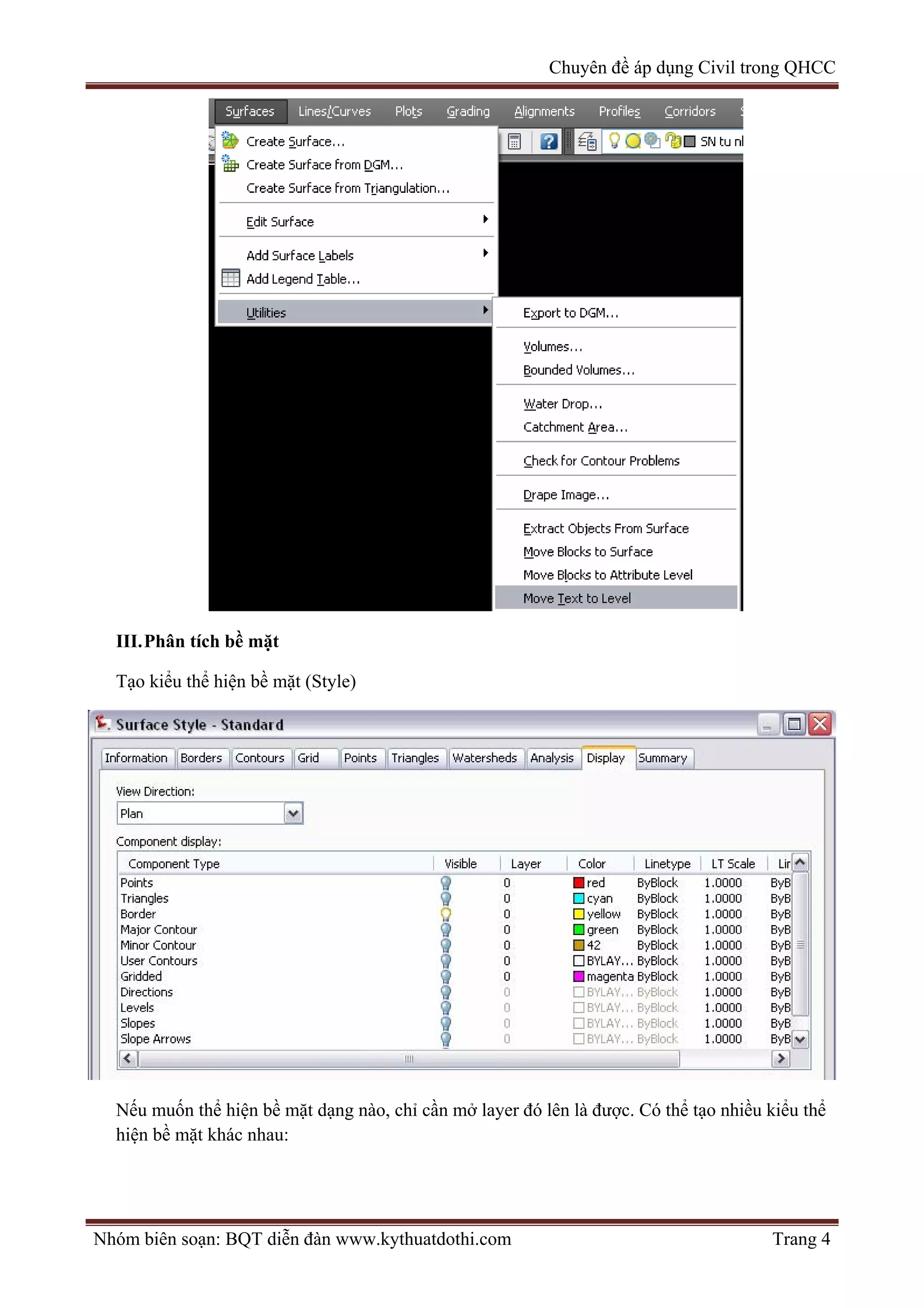Hdsd qhcc civil 3 d | PDF