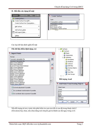 Hdsd qhcc civil 3 d | PDF