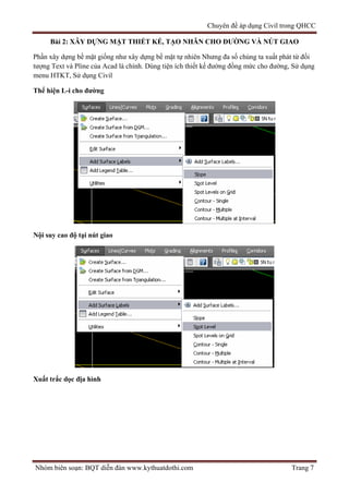 Hdsd qhcc civil 3 d | PDF