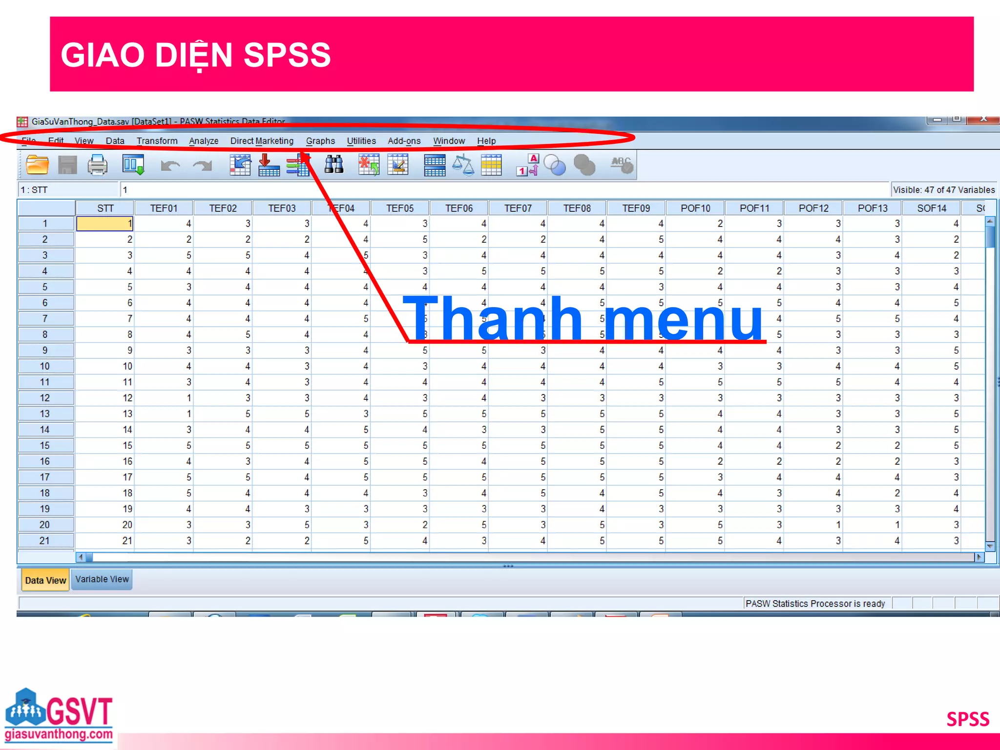Hdsd spss phan-1 | PPT