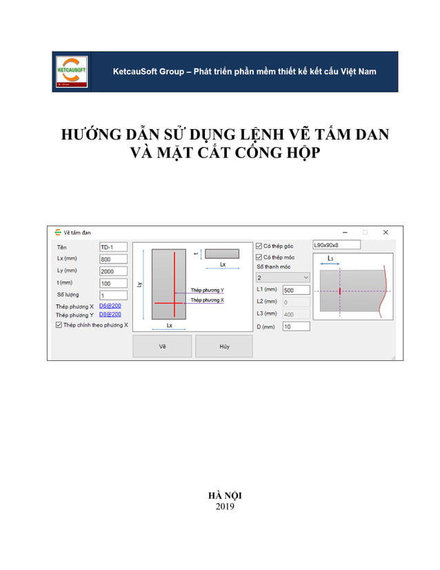 HDSD phần mềm vẽ Tấm đan và Cống hộp | PDF