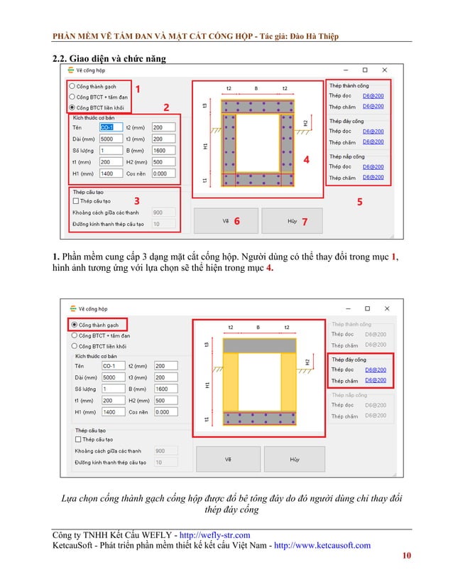 HDSD phần mềm vẽ Tấm đan và Cống hộp | PDF