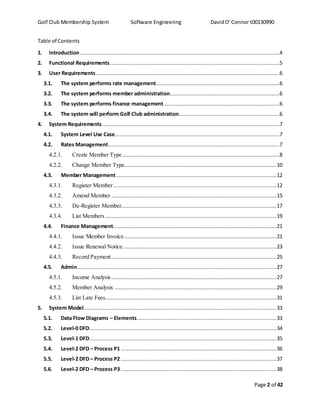 Golf Management System | DOCX