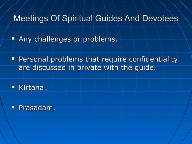 HELPING DEVOTEES SUCCEED | PPT