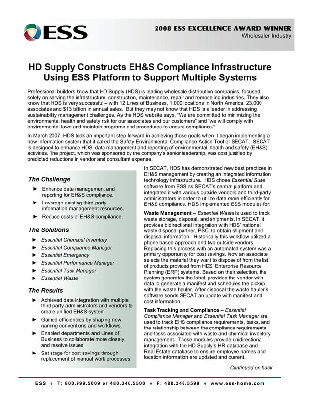 Hd Supply Case Study | PDF