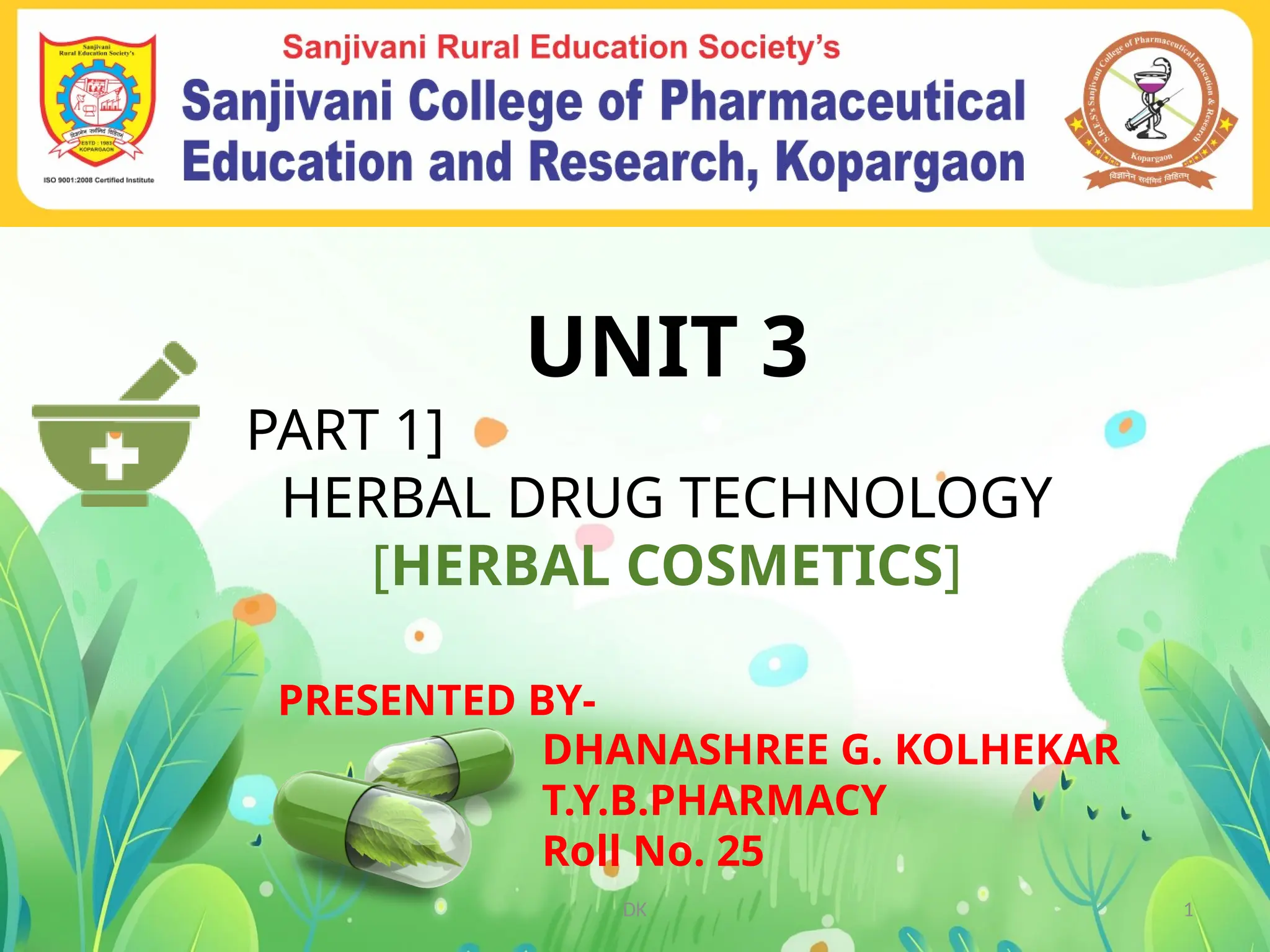 HDT- HERBAL-COSMETICS-DHANASHREE KOLHEKAR (NGP).pptx