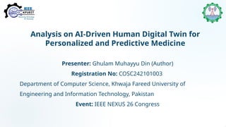 Human digital Twin for Personalize and predictive medicine | PPTX