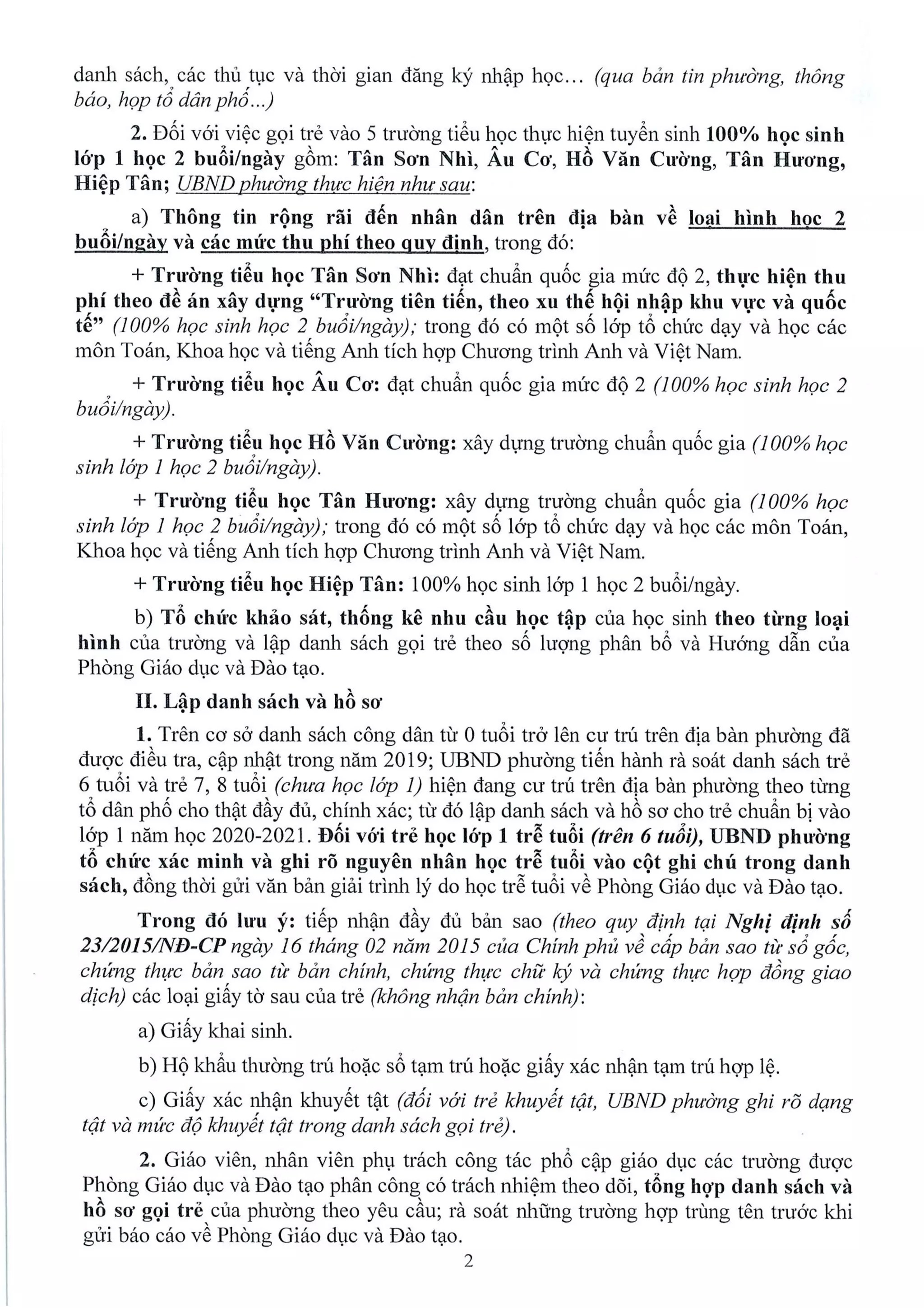 Huong dan tuyen sinh lop 1-2021-PGD | PDF