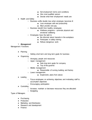 Bbi2 o grade 10 business – final exam | DOCX