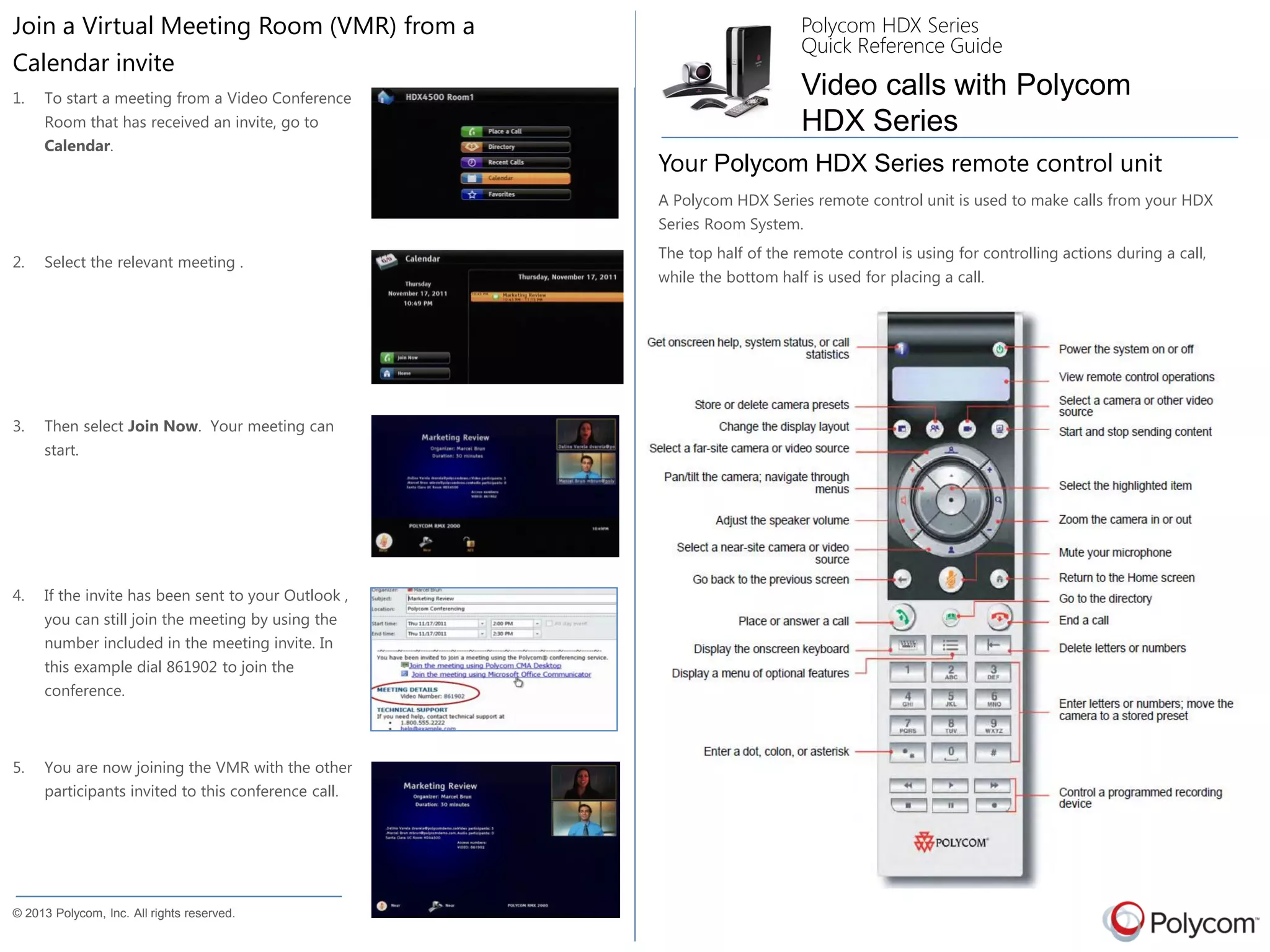 Using a Polycom HDX to join a VMR | PDF | Computing | Technology & Computing